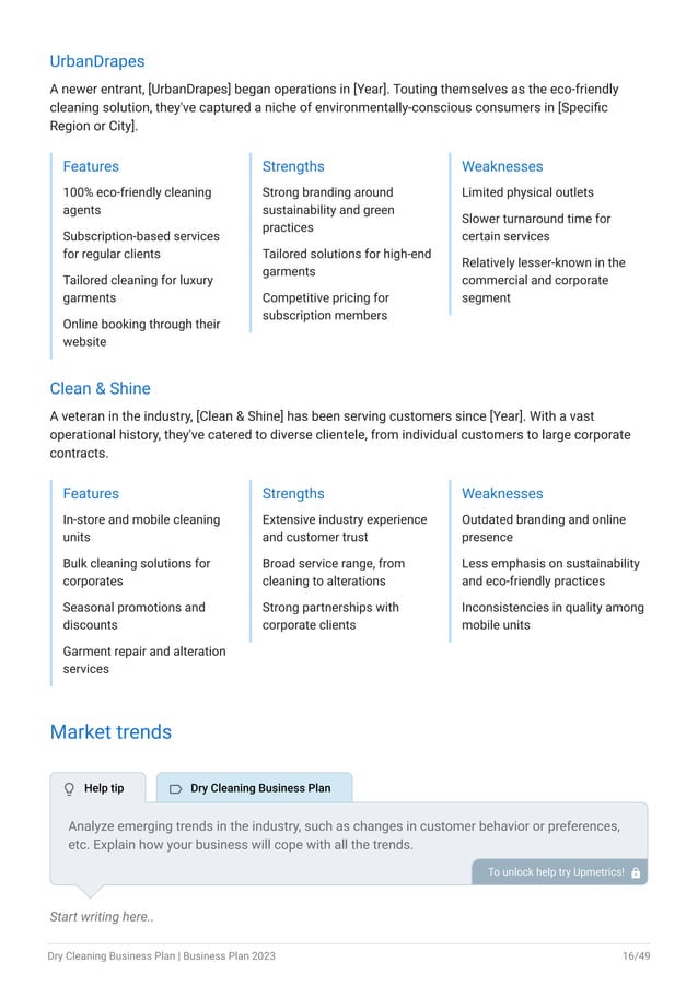 dry cleaning business plan example .pdf | Business Accounting & Finance ...