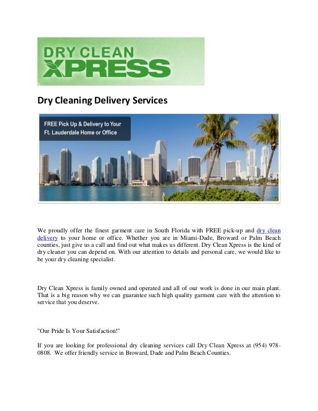 Dry Cleaning Delivery Services