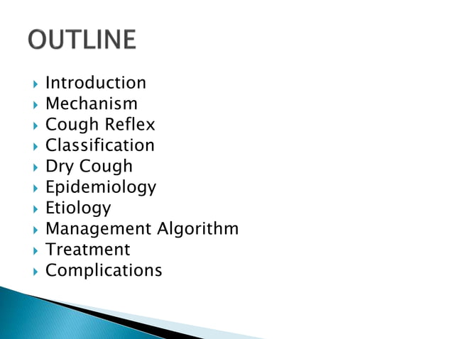Dry cough – presentation, causes and management | PPTX | Lung and Respiratory Health | Diseases ...