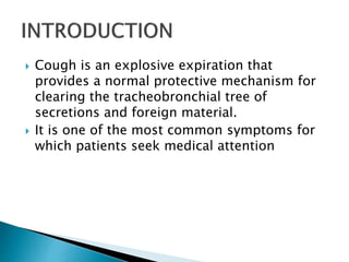 Dry cough – presentation, causes and management | PPTX
