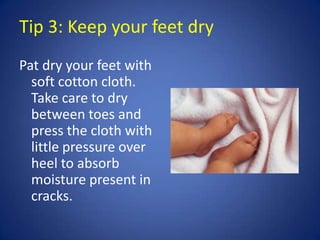 Dry Cracked heel care in diabetes- tips | PPTX