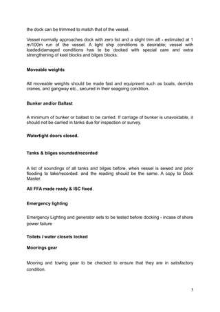Dry docking operations | RTF