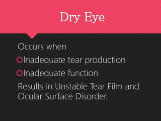Dry eye | PPT