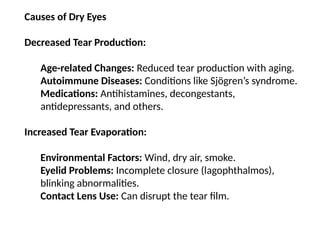 dry eye and its management.pptx ........ | PPTX