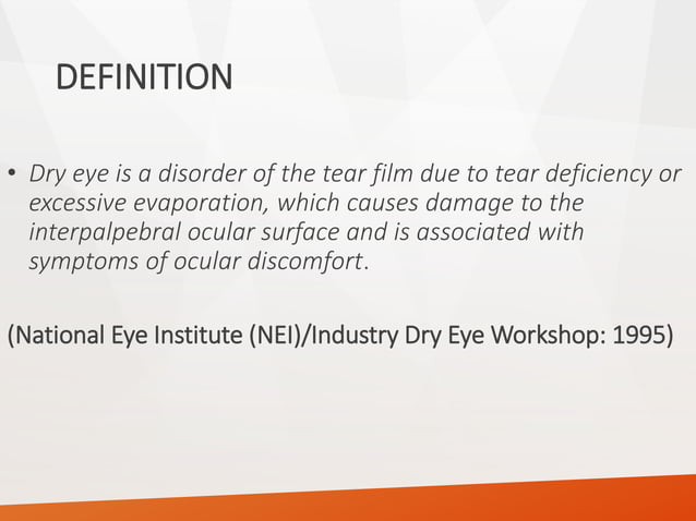 Dry eye sameer | PPT