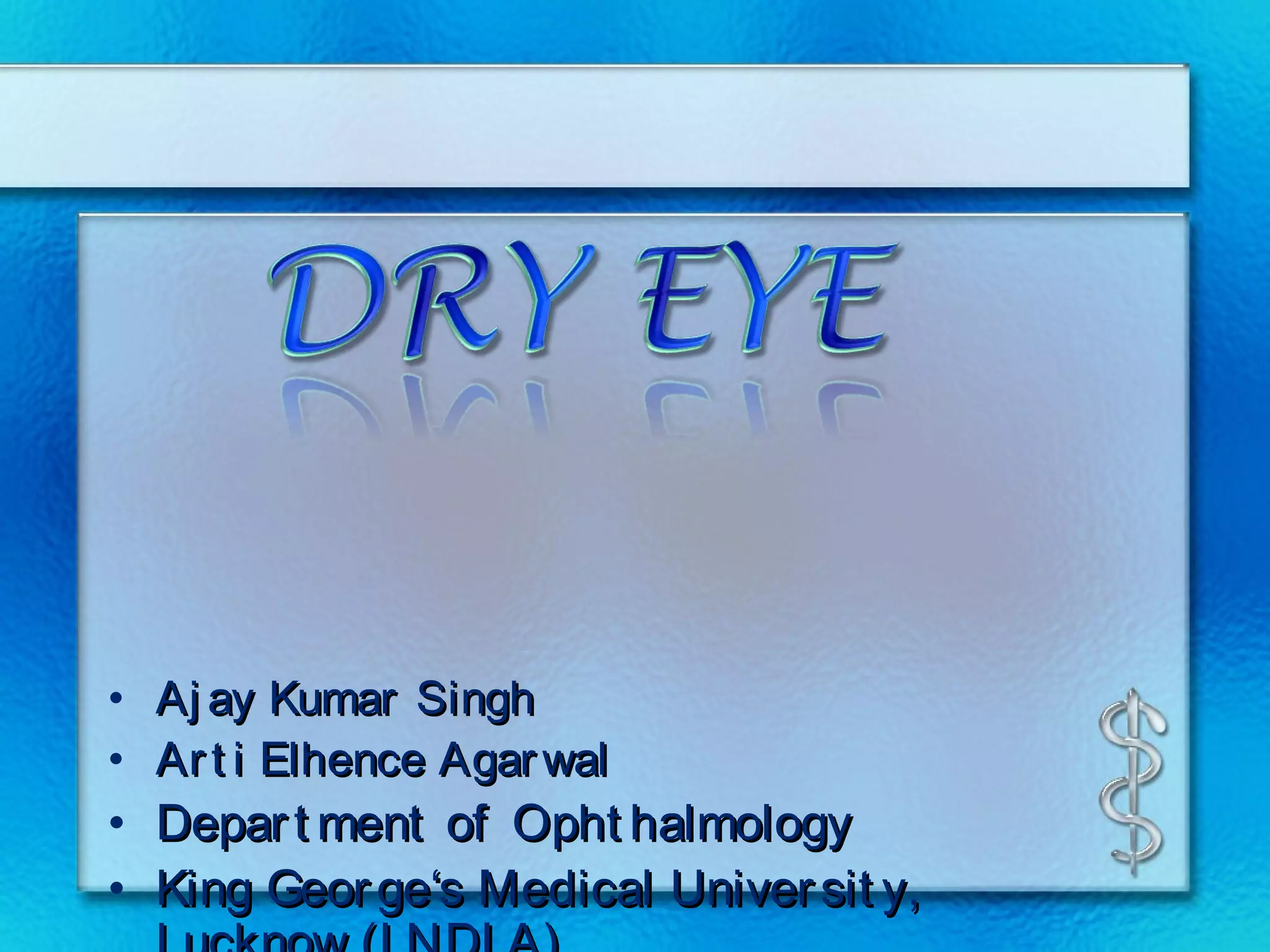 Dry eye | PPT