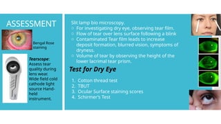 Dry eye. A common complication of contact lens. | PPTX