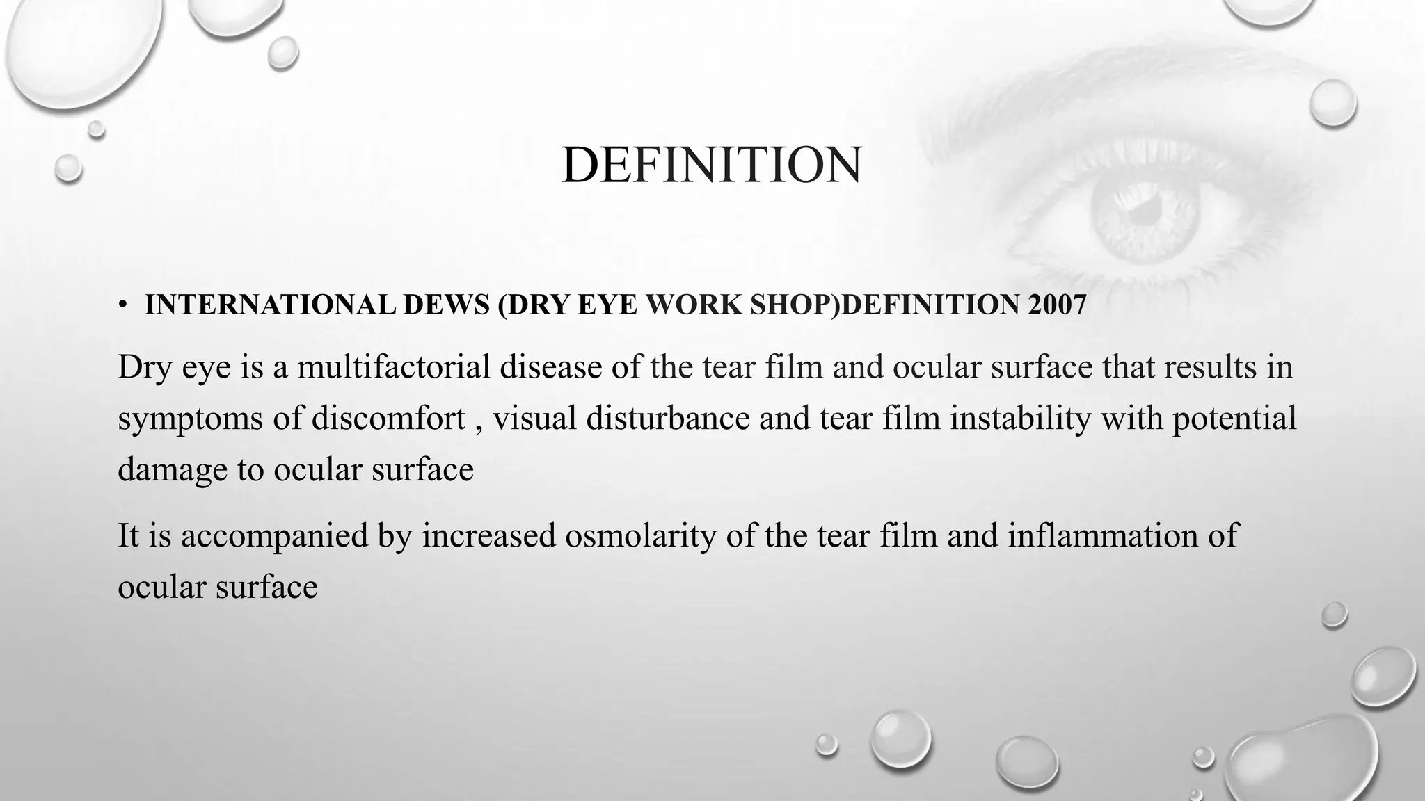 Dry eye disease | PPTX