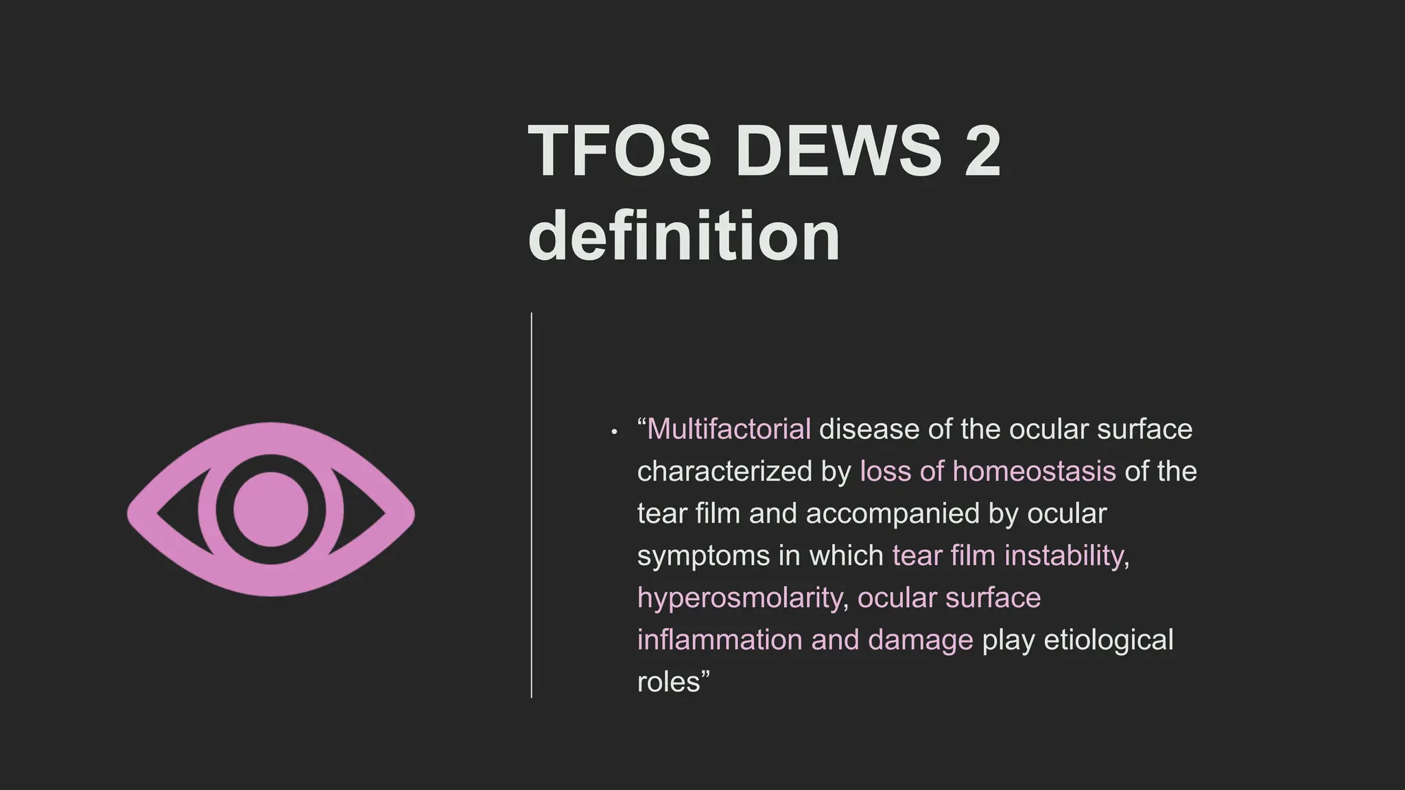 Dry eye disease- Etiology , Classification, Pathology, Staging ...