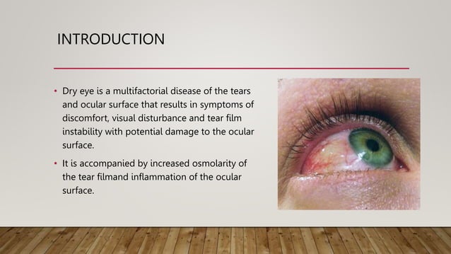 Dry eye & epiphora.pptx | Eye and Vision Conditions | Diseases and ...