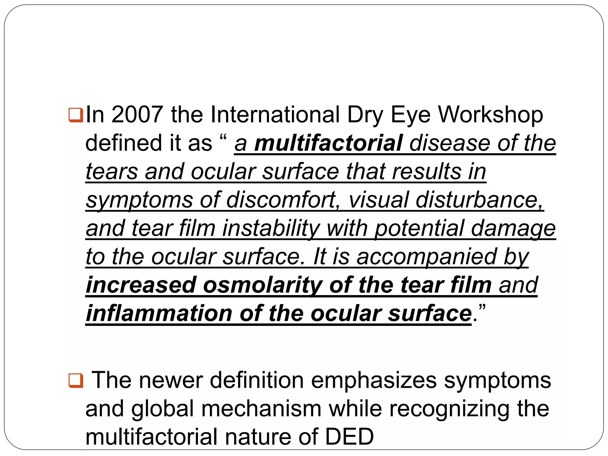 Dry Eye Disease | PPTX