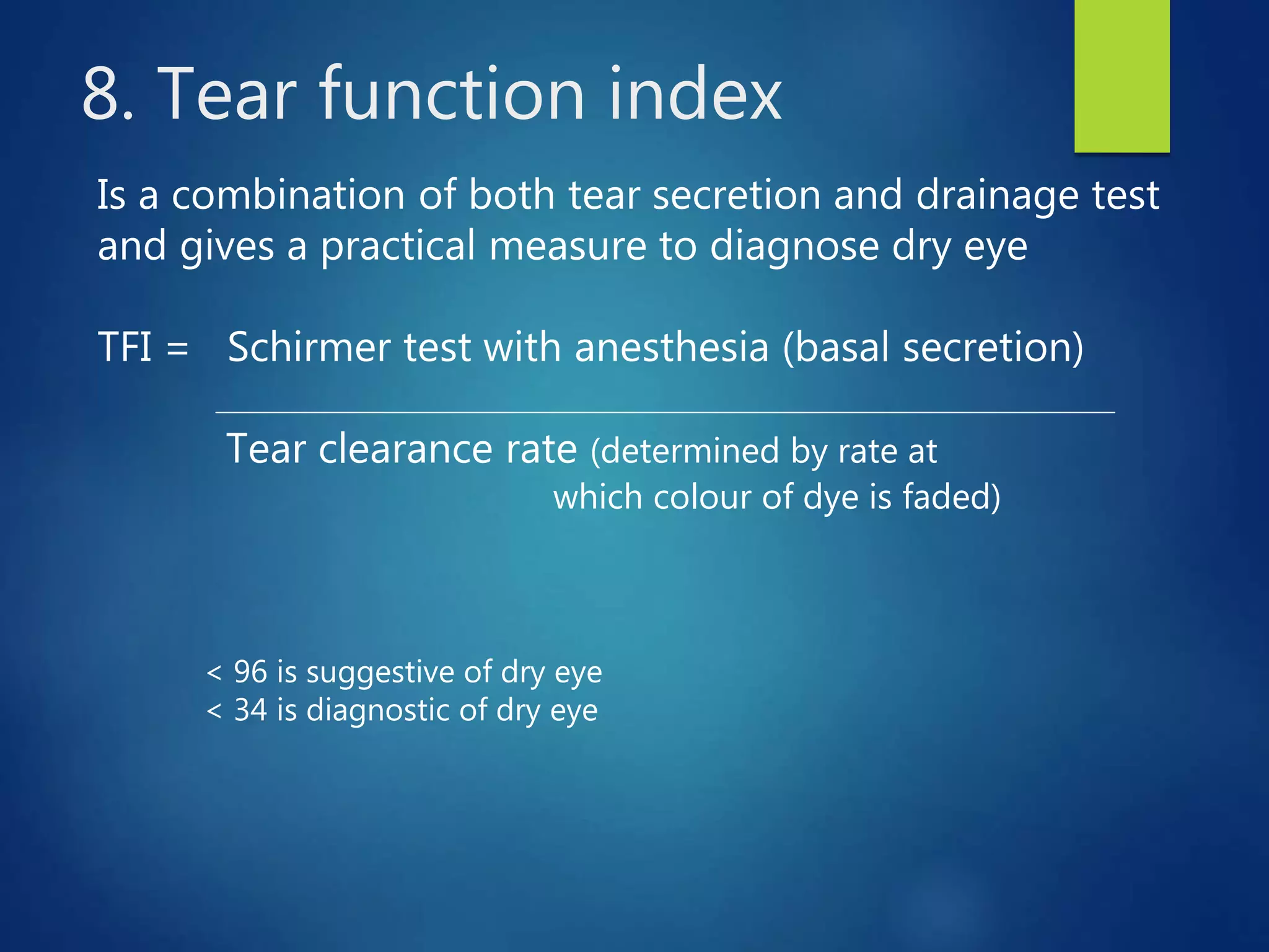 Dry eye diagnosis and management | PPTX