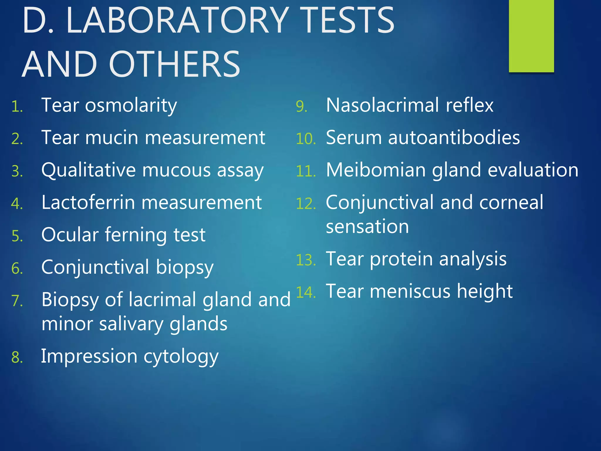 Dry eye diagnosis and management | PPTX