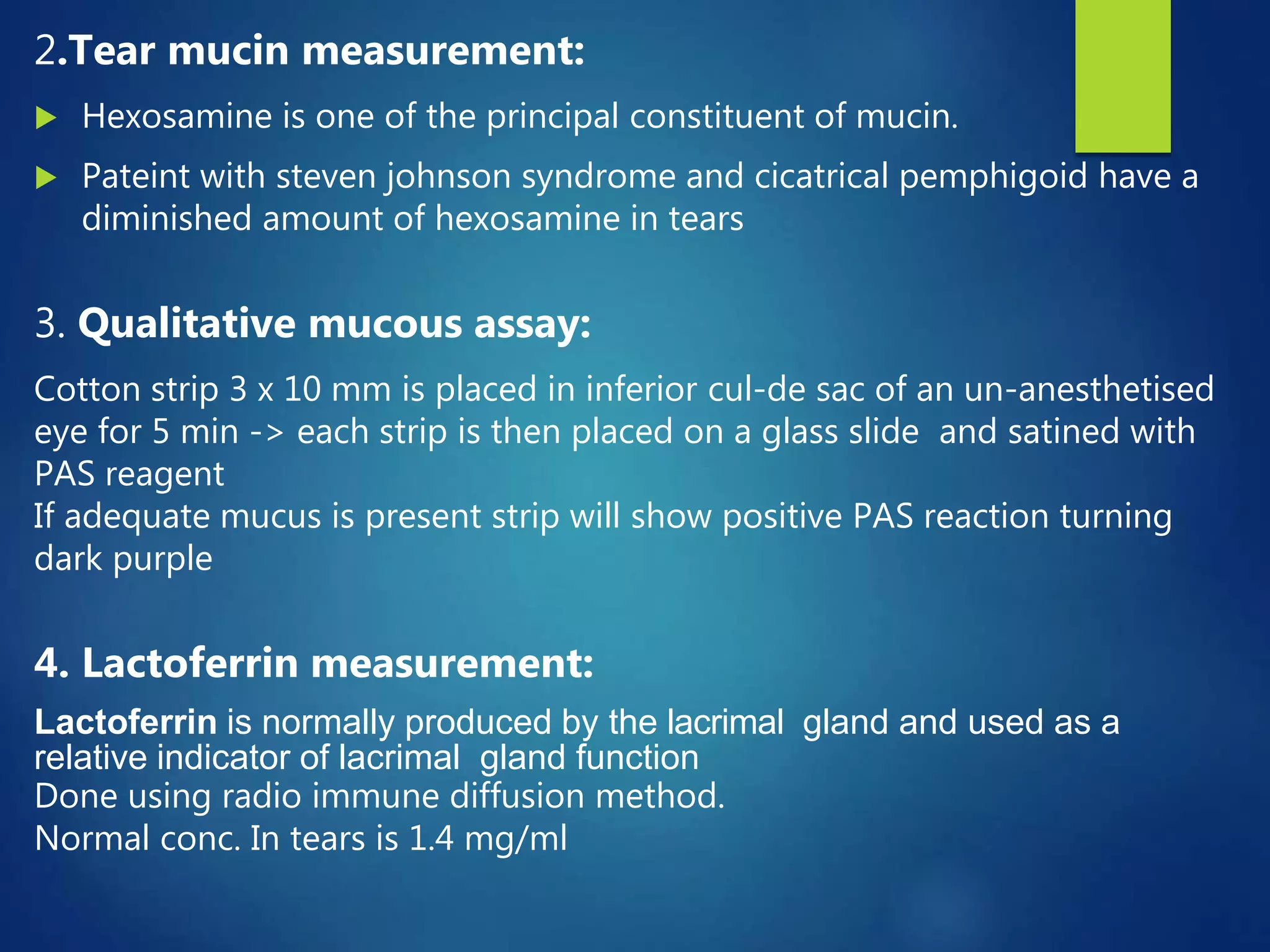 Dry eye diagnosis and management | PPTX