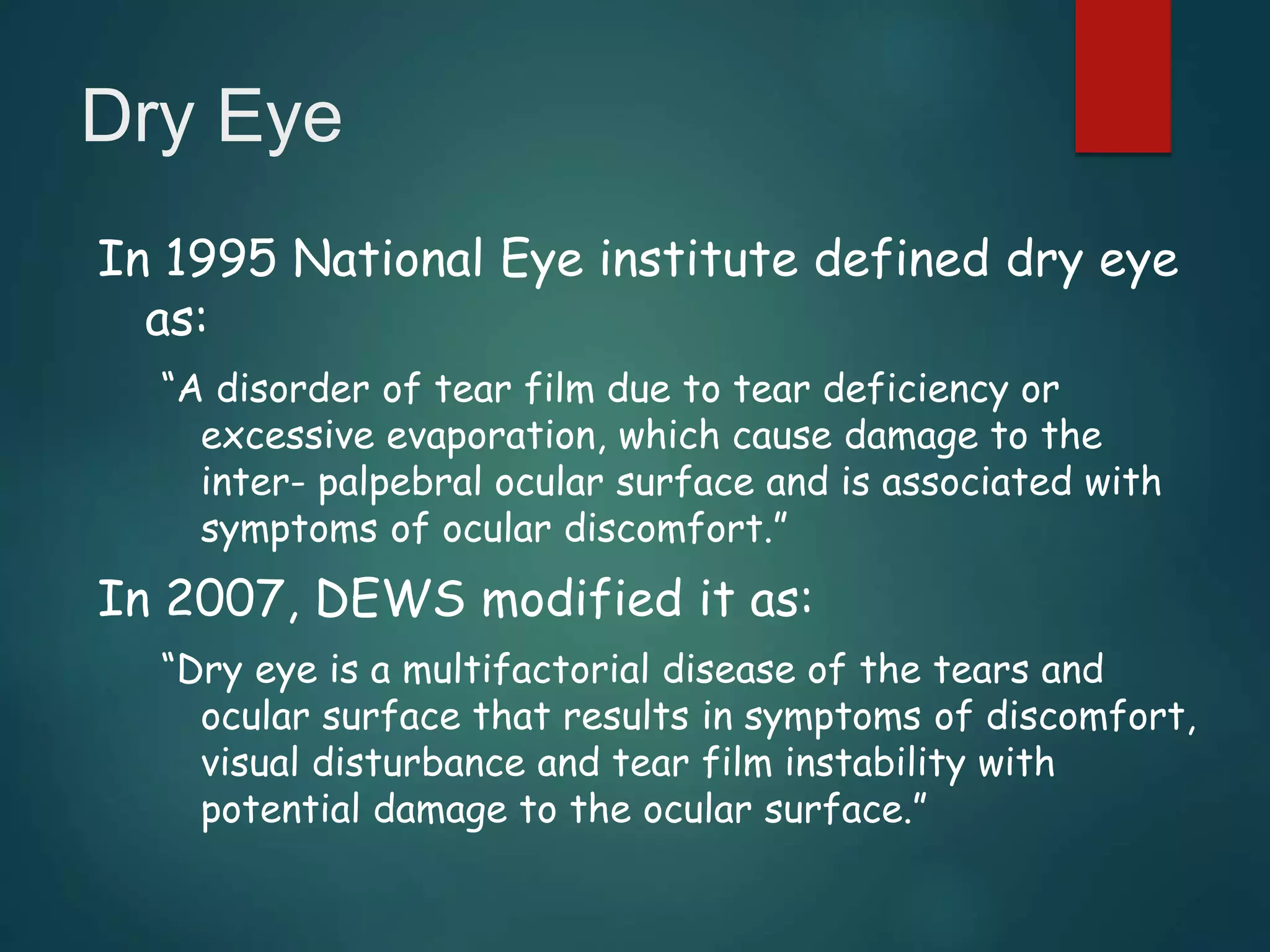 Dry eye pathology | PPTX