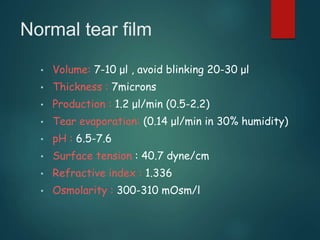 Dry eye pathology | PPTX