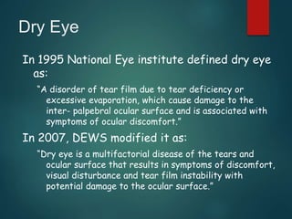 Dry eye pathology | PPTX