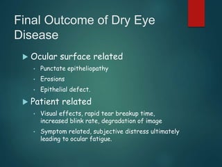 Dry eye pathology | PPTX