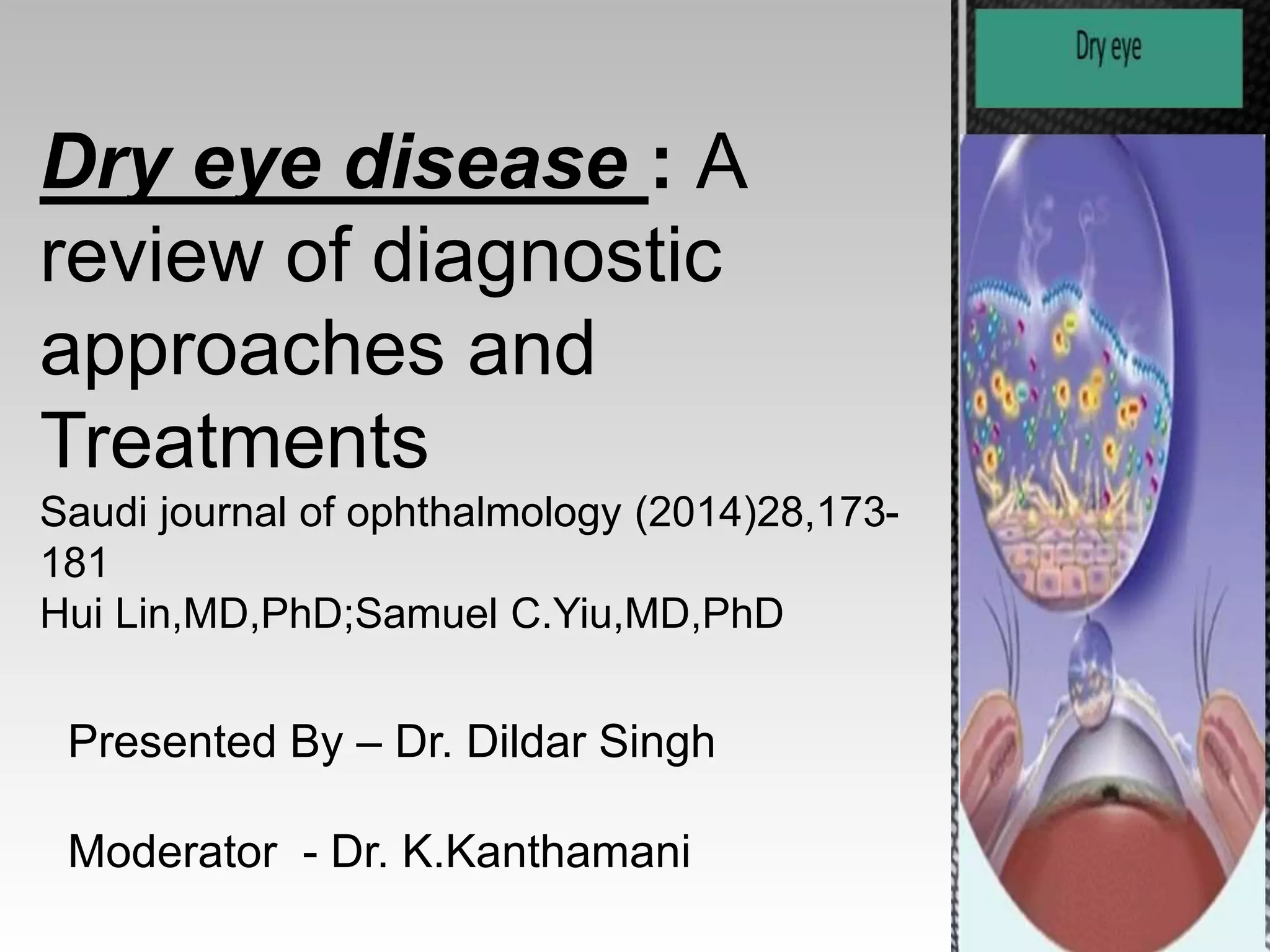 Dry eye ppt by dr dildar | PPTX