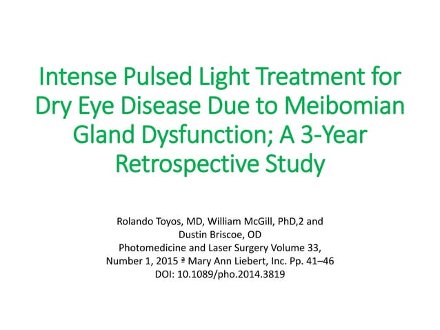 Latest Advances in Dry Eye Management.pptx | Eye and Vision Conditions ...