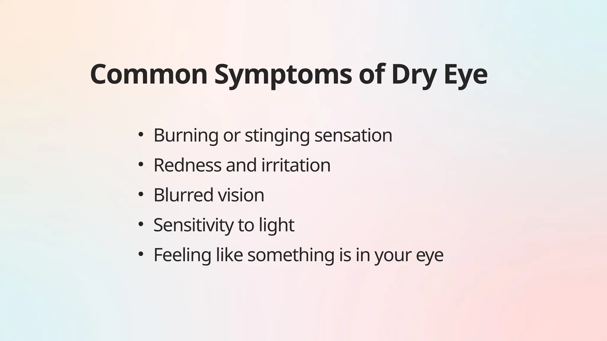 Understanding Dry Eyes: Causes, Symptoms & Treatment Options | PPTX
