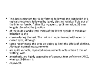 Dry eye syndrome | PPTX