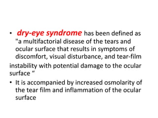 Dry eye syndrome | PPTX