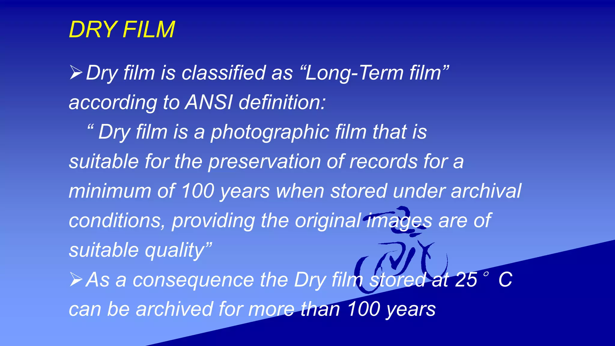 Dry Film Technology Swastik | PPTX