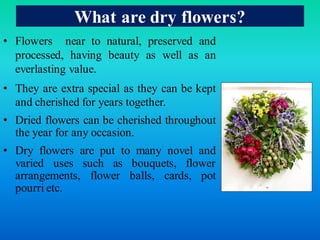 Dry flower. dry flower technology , advantage of dry flower technology ...