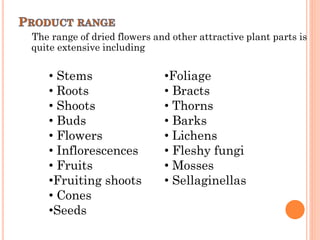 Dry flower processing technology | PDF
