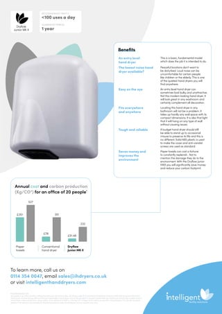 Dryflow Hand Dryers Product Catalogue | PDF