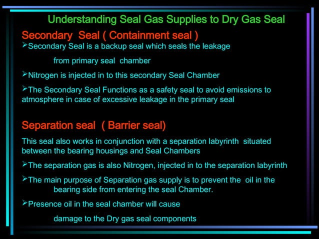 Dry gas seals presentation for gas pipe line | PPT