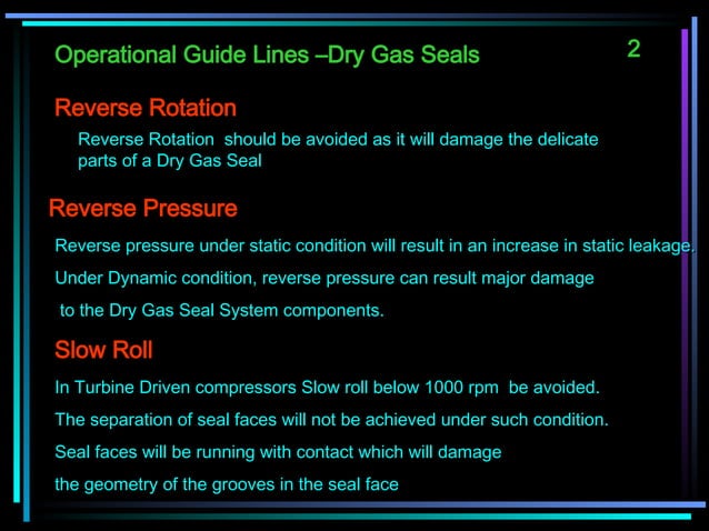 Dry gas seals presentation for gas pipe line | PPT