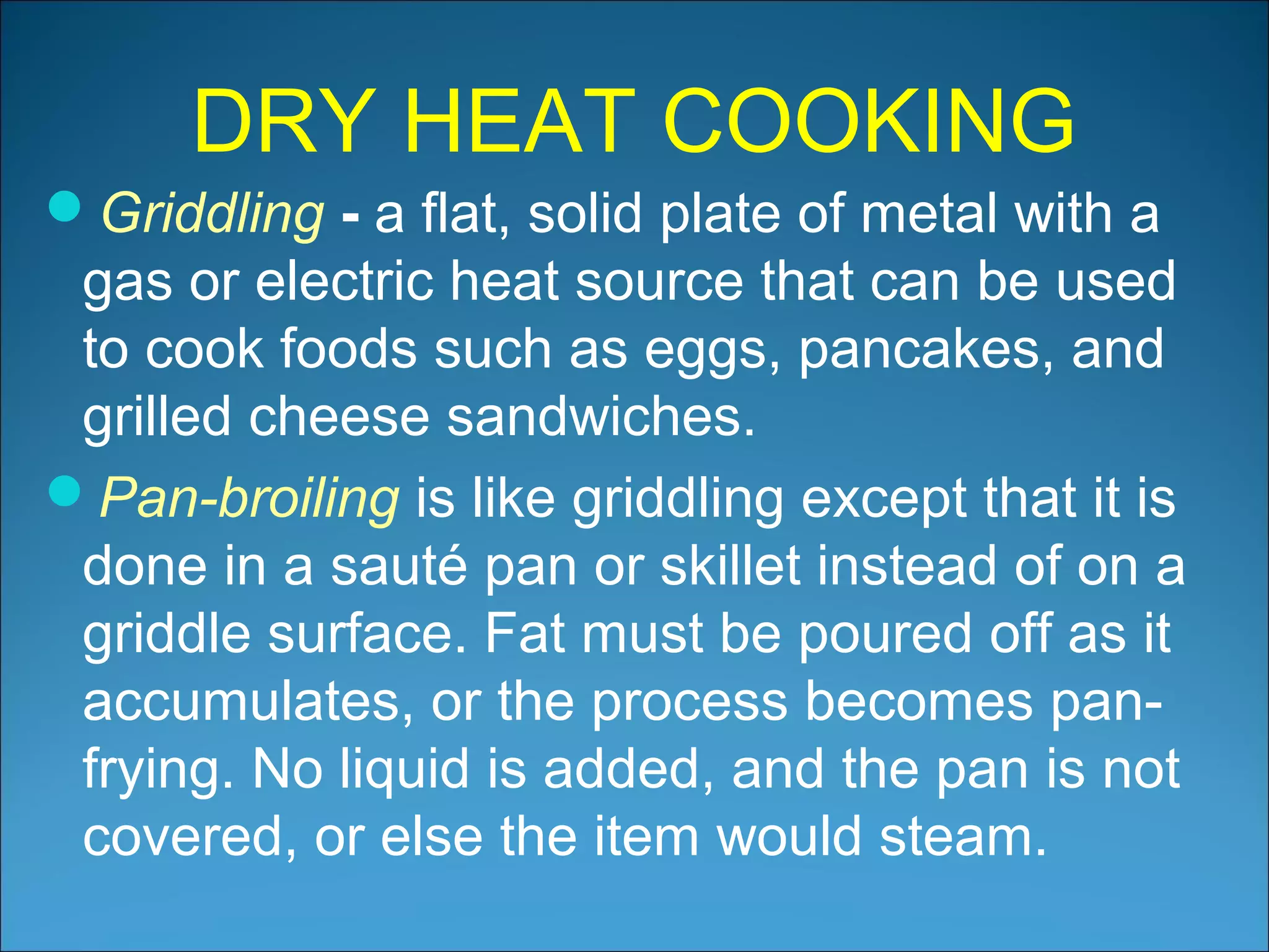 Dry heat cooking method | PPT
