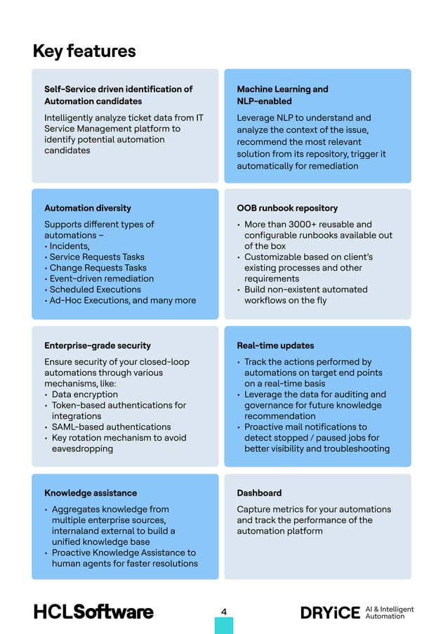 DRYiCE™ iAutomate: AI-enhanced Intelligent Runbook Automation | PDF