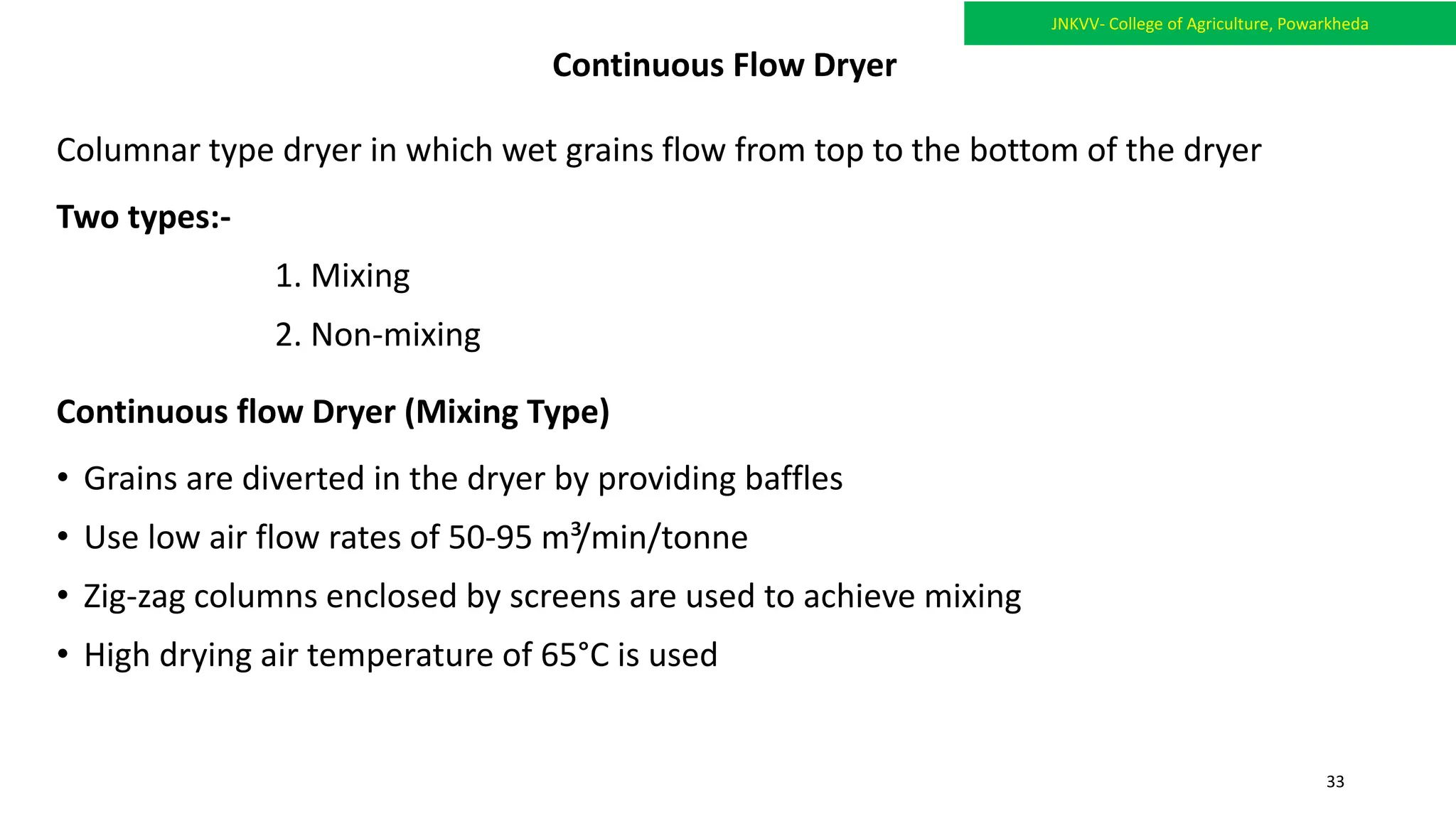 Drying of agriculture product (Cereals, Pulses and Oilseed ) and ...
