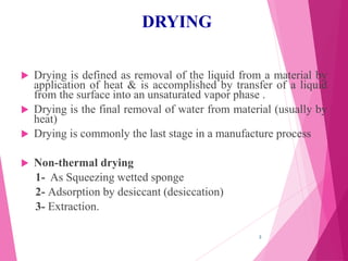 Drying- Pharmaceutical Engineering | PPT