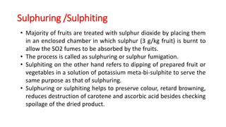 Drying & Dehydration of Fruit & Vegetable- Principle, equipment ...