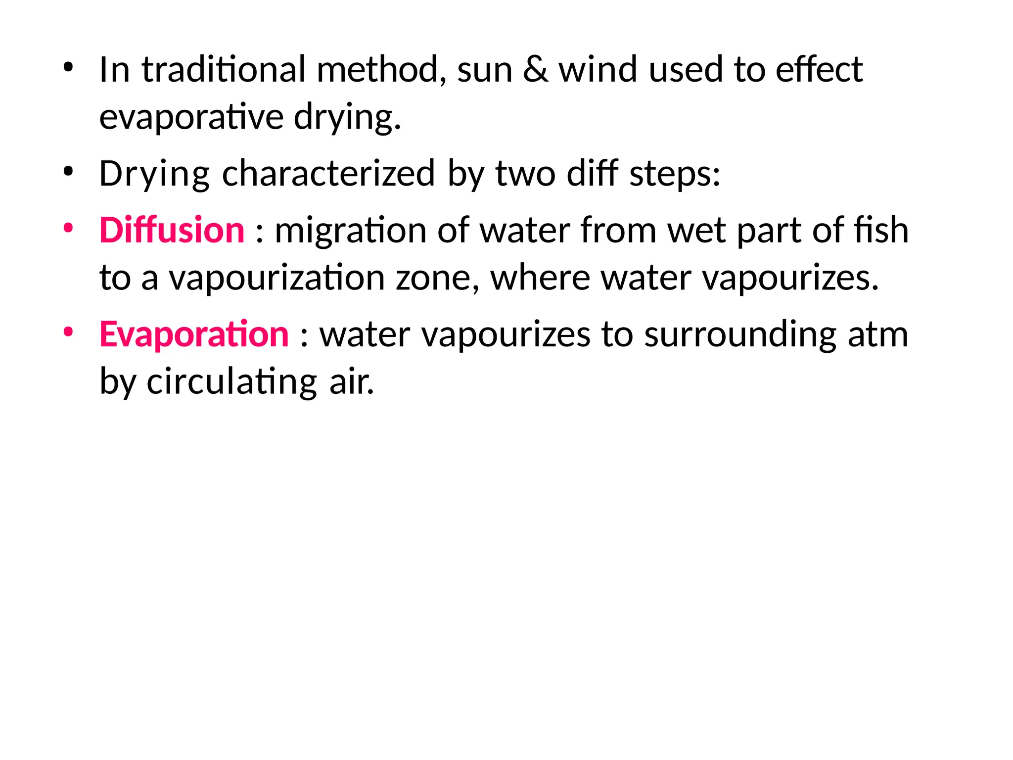 DRYING DEHYDRATION PROCESS IN FISH PRESERVATION | PPTX