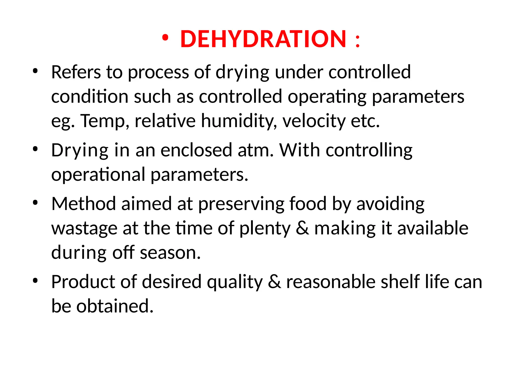 DRYING DEHYDRATION PROCESS IN FISH PRESERVATION | PPTX