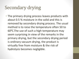 Drying freeze-drying | PPTX