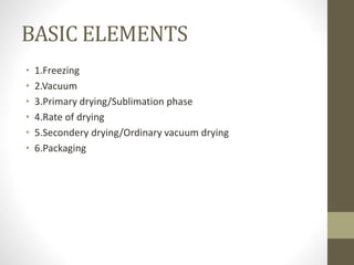 Drying freeze-drying | PPTX