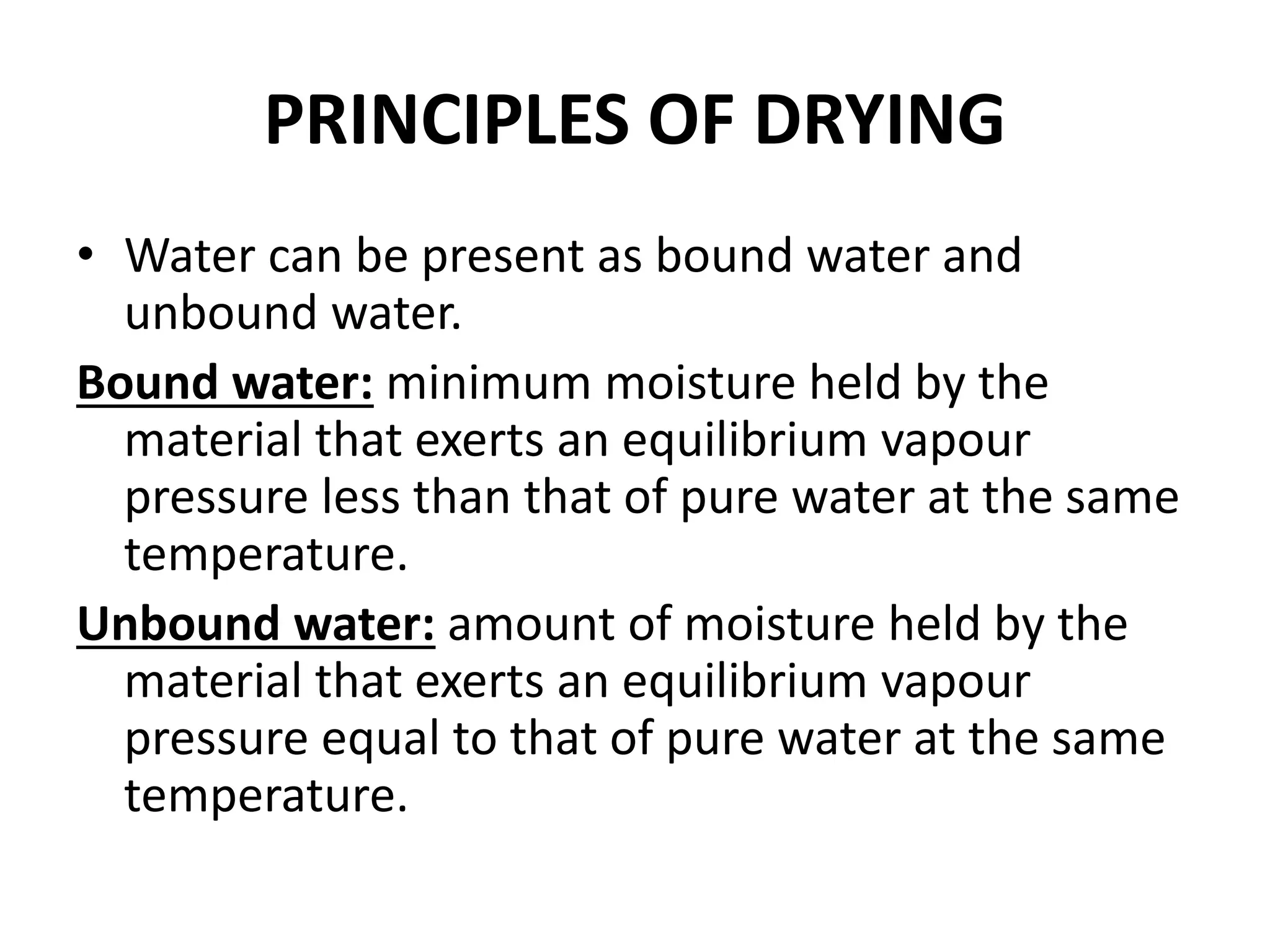 PRINCIPLES OF DRYING | PPTX