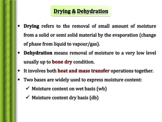 Drying and dehydration | PDF