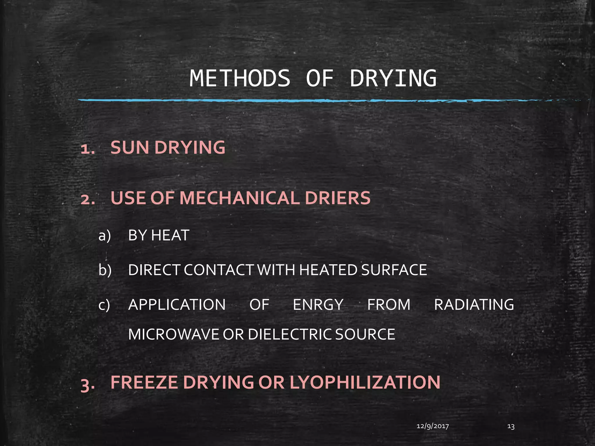 Drying of food | PPT