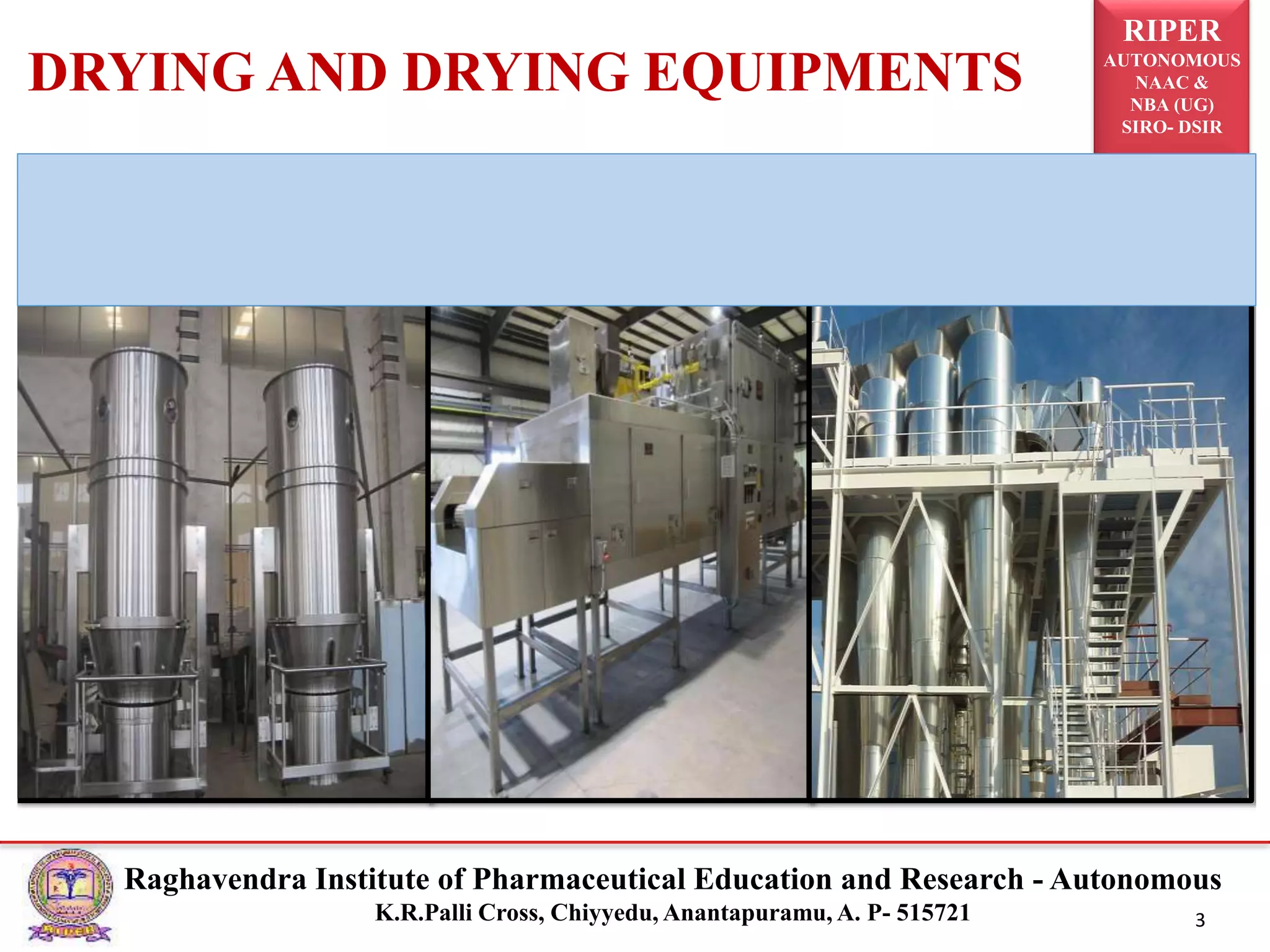Drying equipments | PPTX