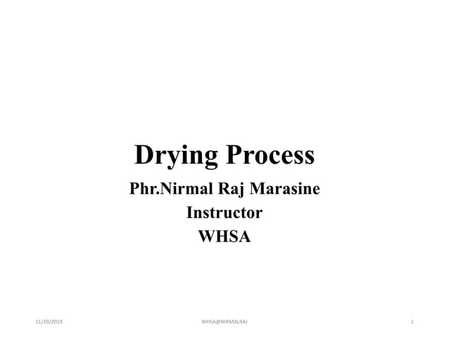 Drying final | PPT