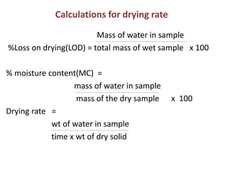 Drying PHYSICAL PHARMACY (PHARMACEUTICS) | PPTX