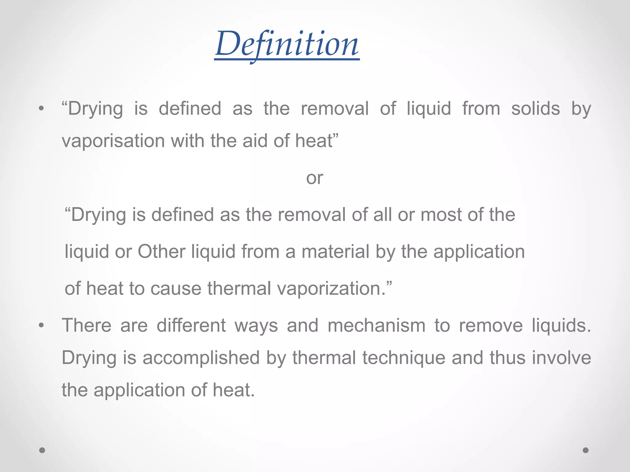 Drying & its process | PPTX