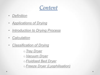Drying & its process | PPTX
